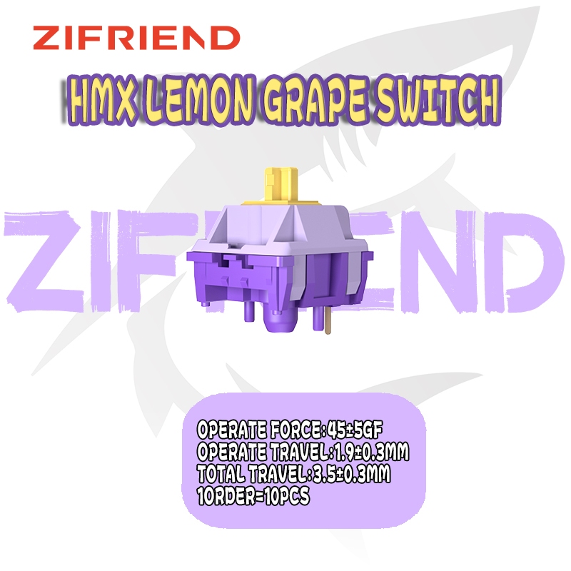 Jual ZIFRIEND HMX Lemon Grape Switch Linear Switch Mechanical Keyboard ...