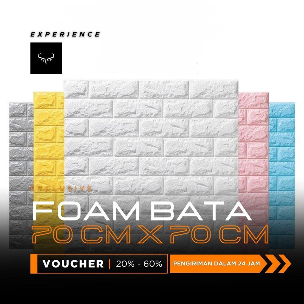 Jual EX Brick Foam Batu Bata 3D Wall Sticker 70cm x 77cm Brick ...