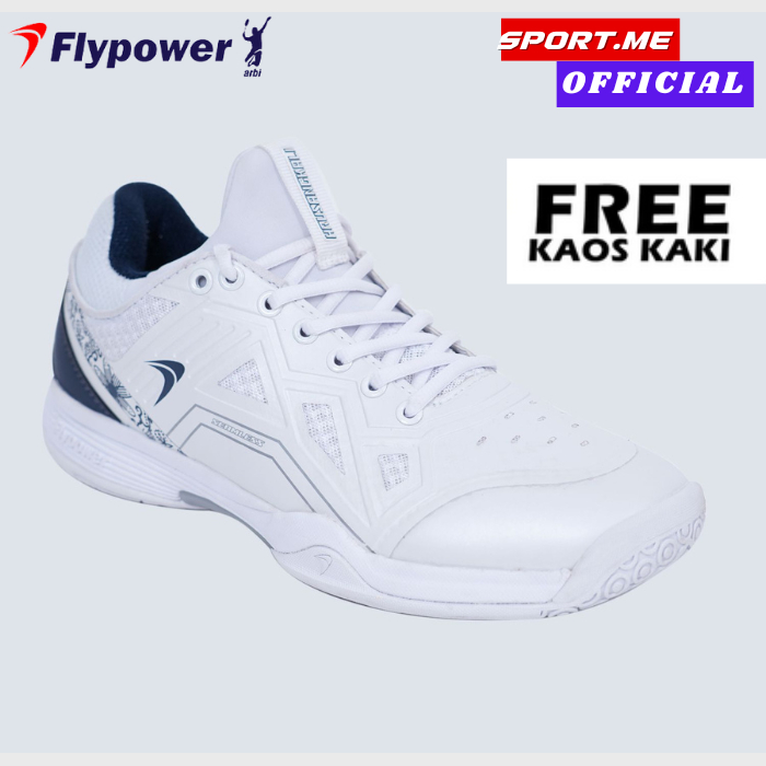 Jual Flypower HRUSANGKALI White-Blue Night - Sepatu Badminton Original ...
