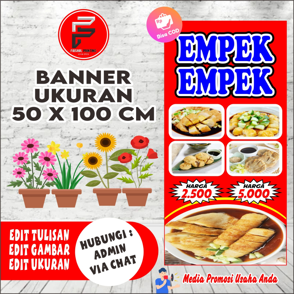 Jual Banner Warung Pempek / Banner Jajanan / Spanduk Pempek/ Banner ...
