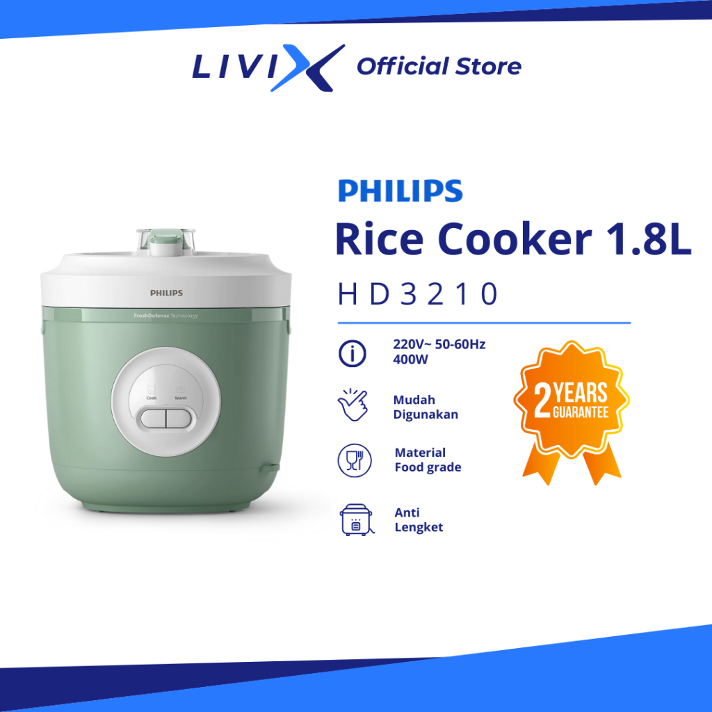 Jual PHILIPS Rice Cooker Magic Com 1.8L HD3210 | Shopee Indonesia
