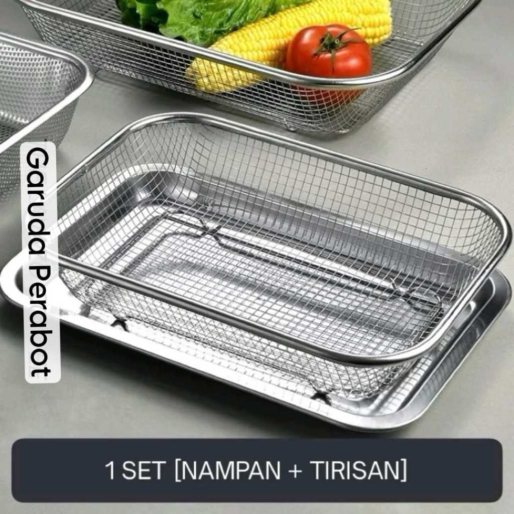Jual Nampan Saringan Stainless / Keranjang Tirisan Gorengan Cuci Buah ...