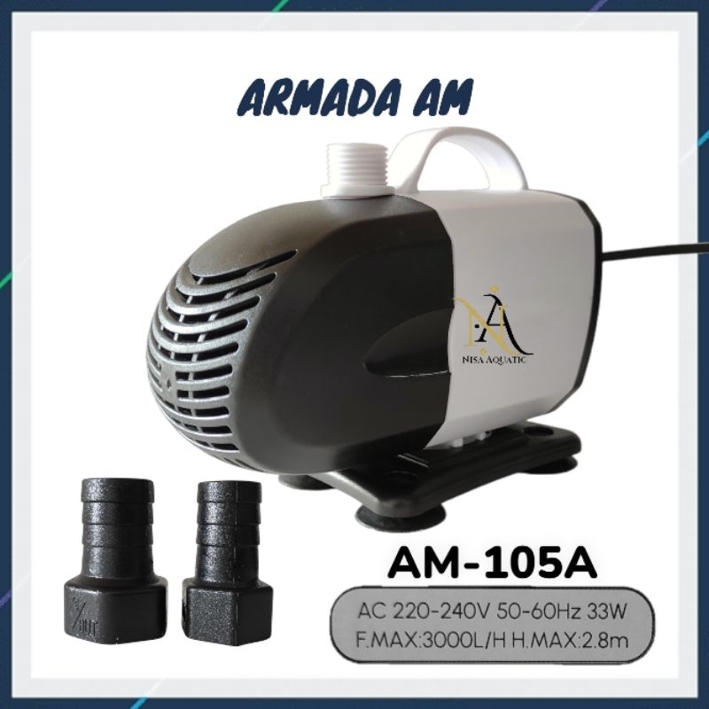 Jual Mesin Pompa Air Celup Filter 105 ARMADA AM-105A 33Watt,2.8M,3000L ...