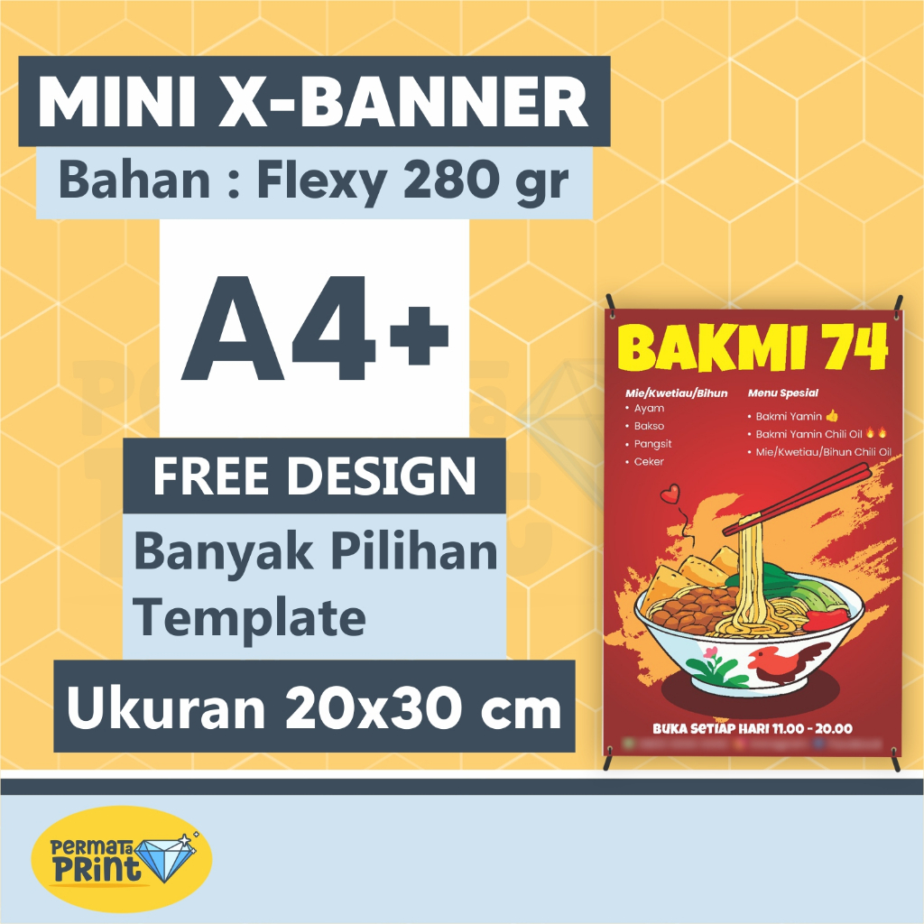 Jual [FREE TEMPLATE DESIGN] Cetak Mini Xbanner Ukuran 20x30, Spanduk ...