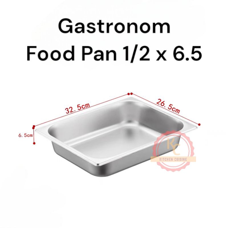 Jual GASTRONOM FOOD PAN 1/2 33 x 27 cm TINGGI 6.5 cm / Food Pan ...