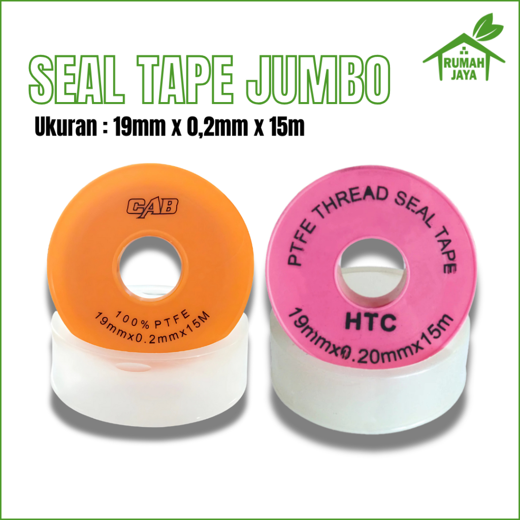 Jual RJO - Seal Tape Jumbo 3/4" / Sealtape Isolasi Kran Jumbo Ukuran ...