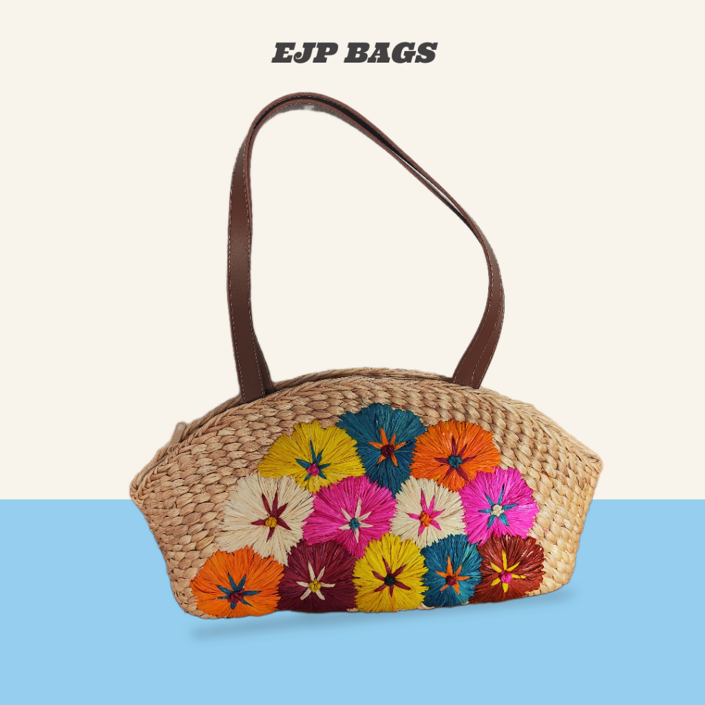 Jual Tas Enceng gondok model Perahu Sulam Tenteng Vinil | Shopee Indonesia