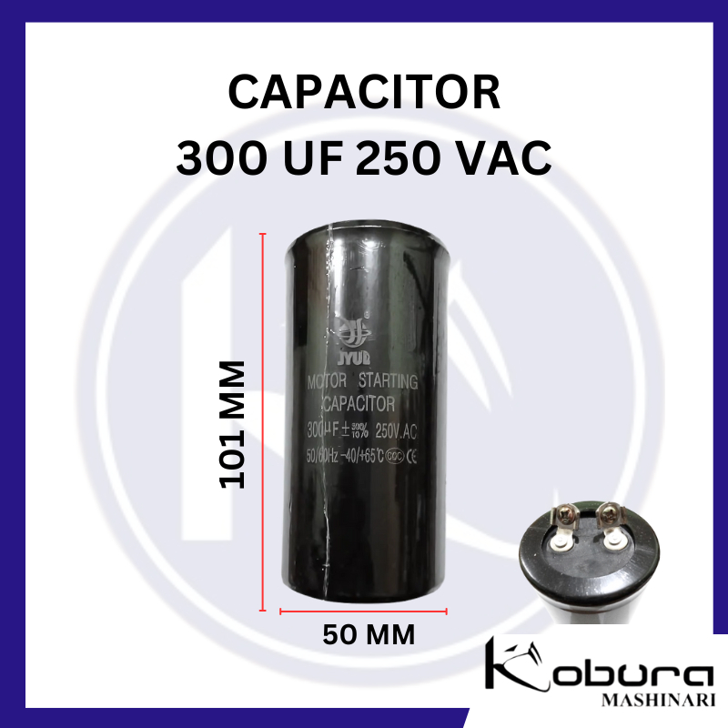 Jual Capacitor Kapasitor 300 UF 250 VAC Starting Untuk Mesin Dinamo Elmo Elektromotor | Shopee ...
