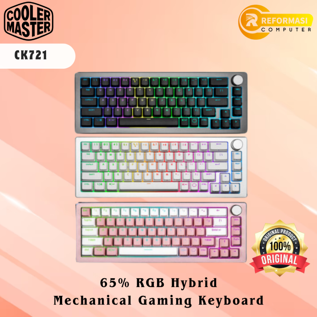 Jual COOLER MASTER Keyboard Cooler Master CK721 65% RGB Mechanical ...