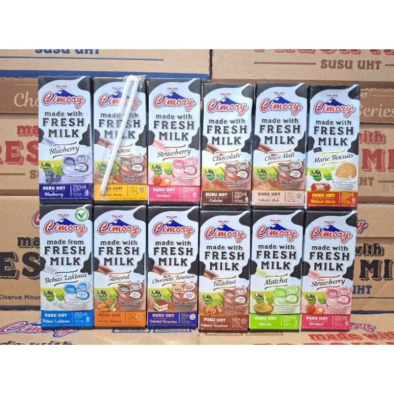 Jual Cimory UHT 250 ML Fresh Milk 1 Dus Isi 24Pcs | | Shopee Indonesia
