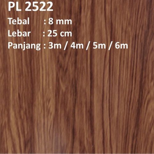 Jual SHUNDA Plafon PVC Cokelat Serat Kayu Rata Glossy Tebal 8mm Lebar ...