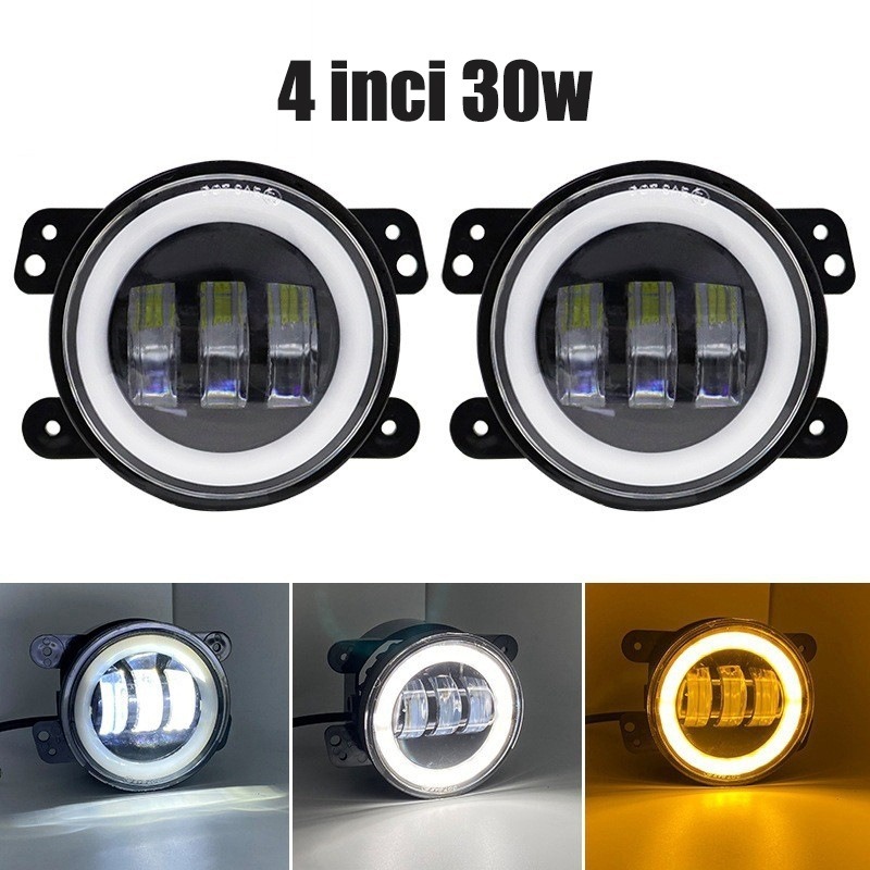 Jual Lampu LED Foglamp Daymaker Fog lamp Angel aye putih kuning ...