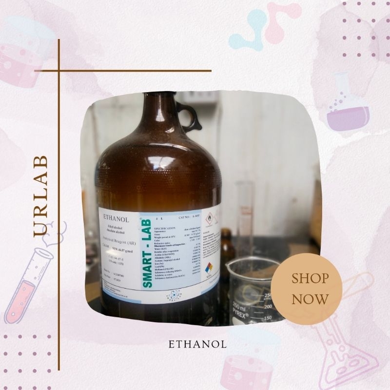 Jual ethanol pro analis kemasan 4L/Etanol/alkohol pro analys smartlab | Shopee Indonesia