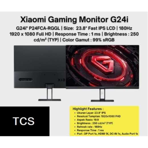 Jual Xiaomi Mi Monitor 24" G24i 180Hz Fast-IPS FreeSync Gaming | Shopee ...