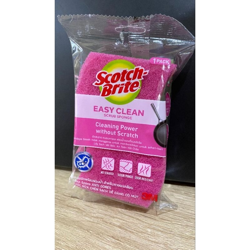 Jual 3M Scotch Brite Easy Clean spons anti gores LAM-STD-34/ID 37 PINK ...