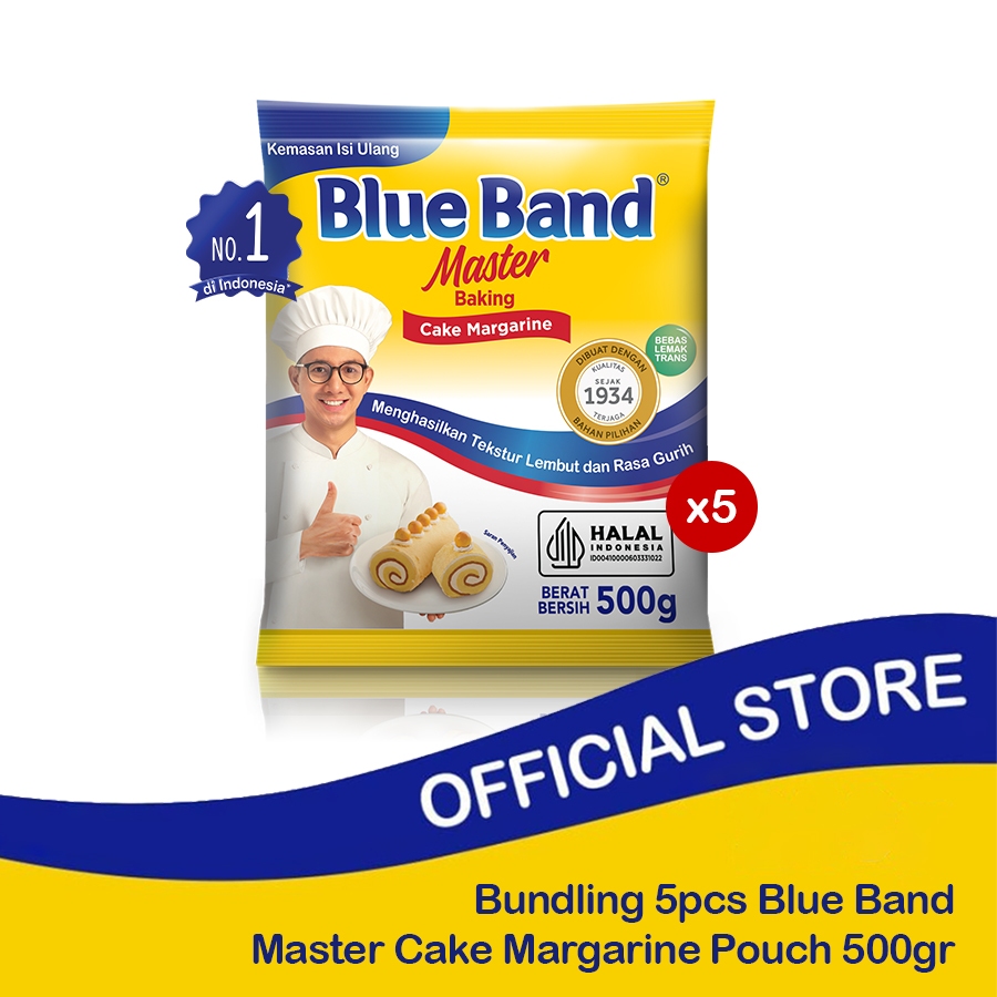 Jual Bundling 5pcs Blue Band Master Cake Margarine Pouch 500gr | Shopee Indonesia
