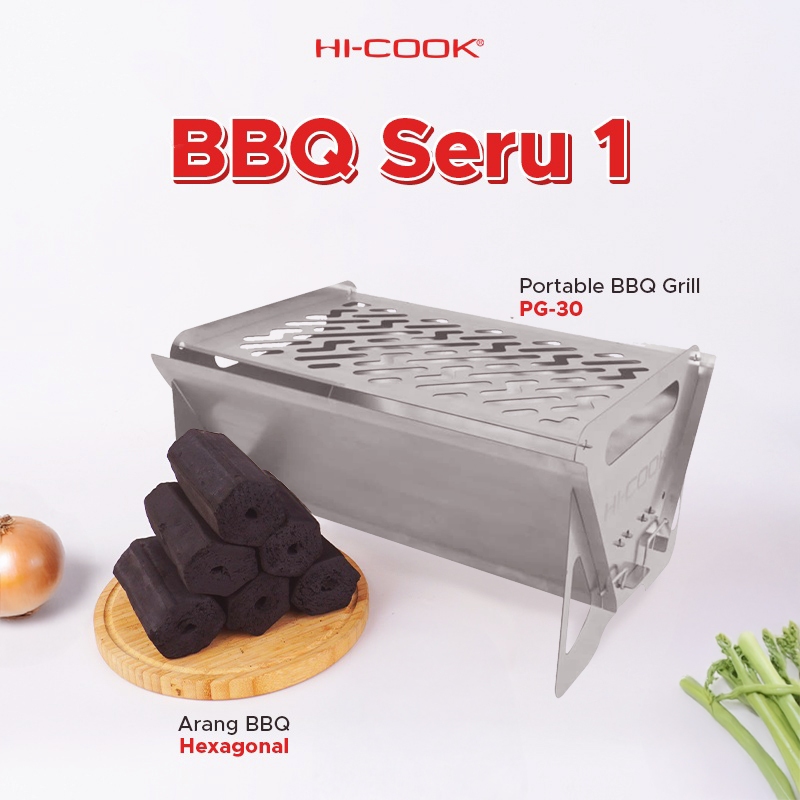 Jual Paket BBQ Seru 1 - Portable BBQ PG30 + Arang Hexagonal | Shopee Indonesia
