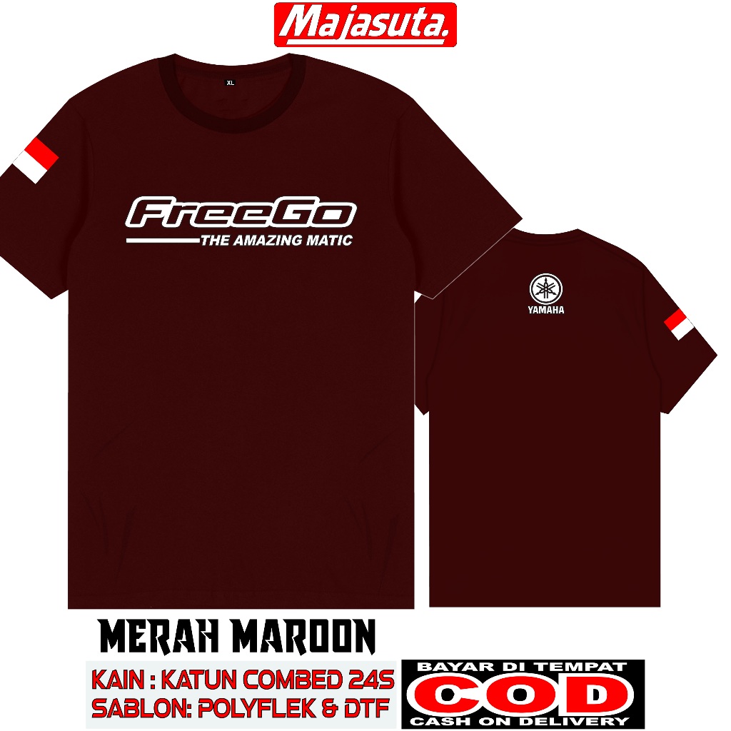 Jual BAJU KAOS YAMAHA FREEGO M1 KATUN COMBED 24S TEBAL//BISA COD//KAOS KOMUNITAS//KAOS CLUB ...