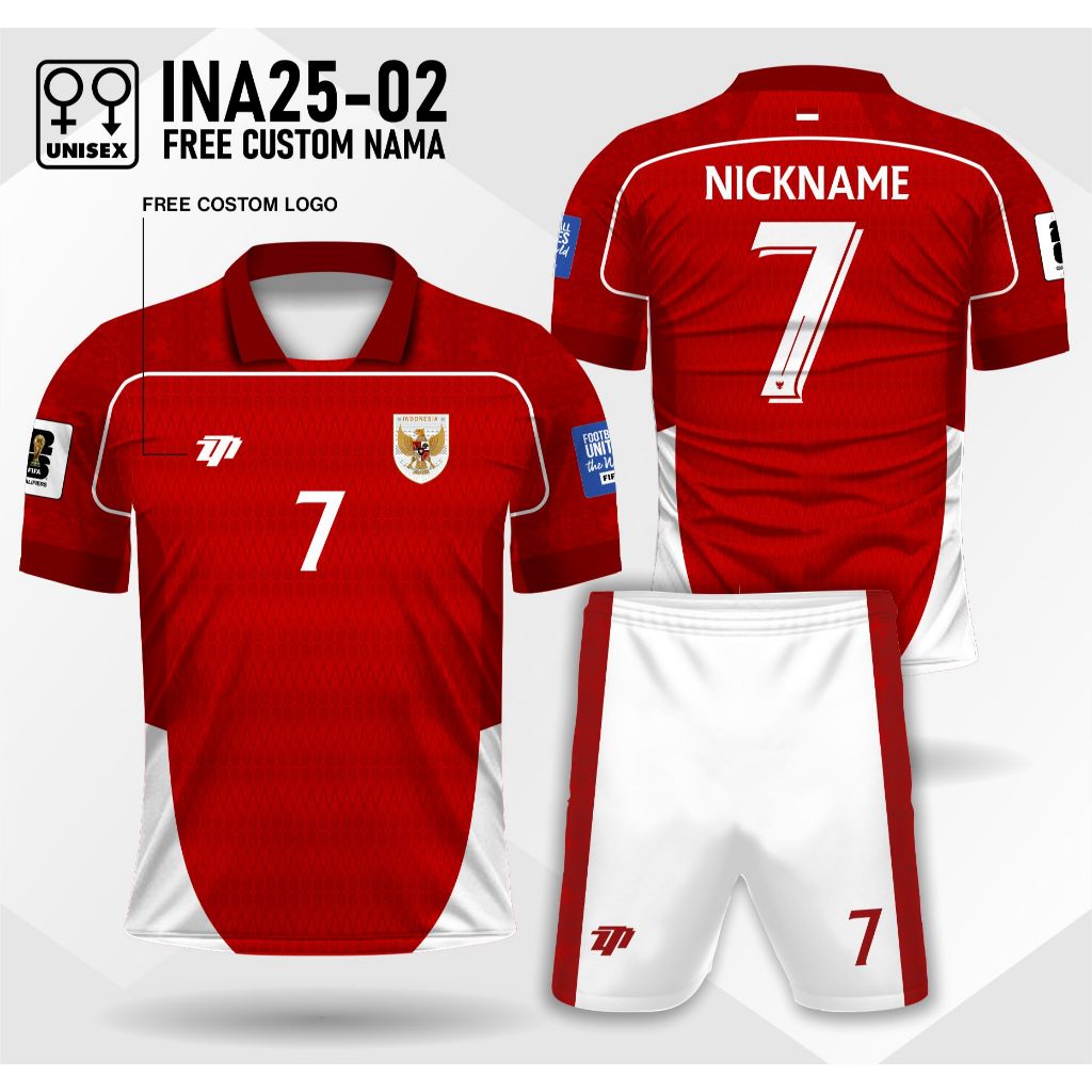 Jual jersey setelan home Indonesia 2025 jersey sepak bola baju kaos ...
