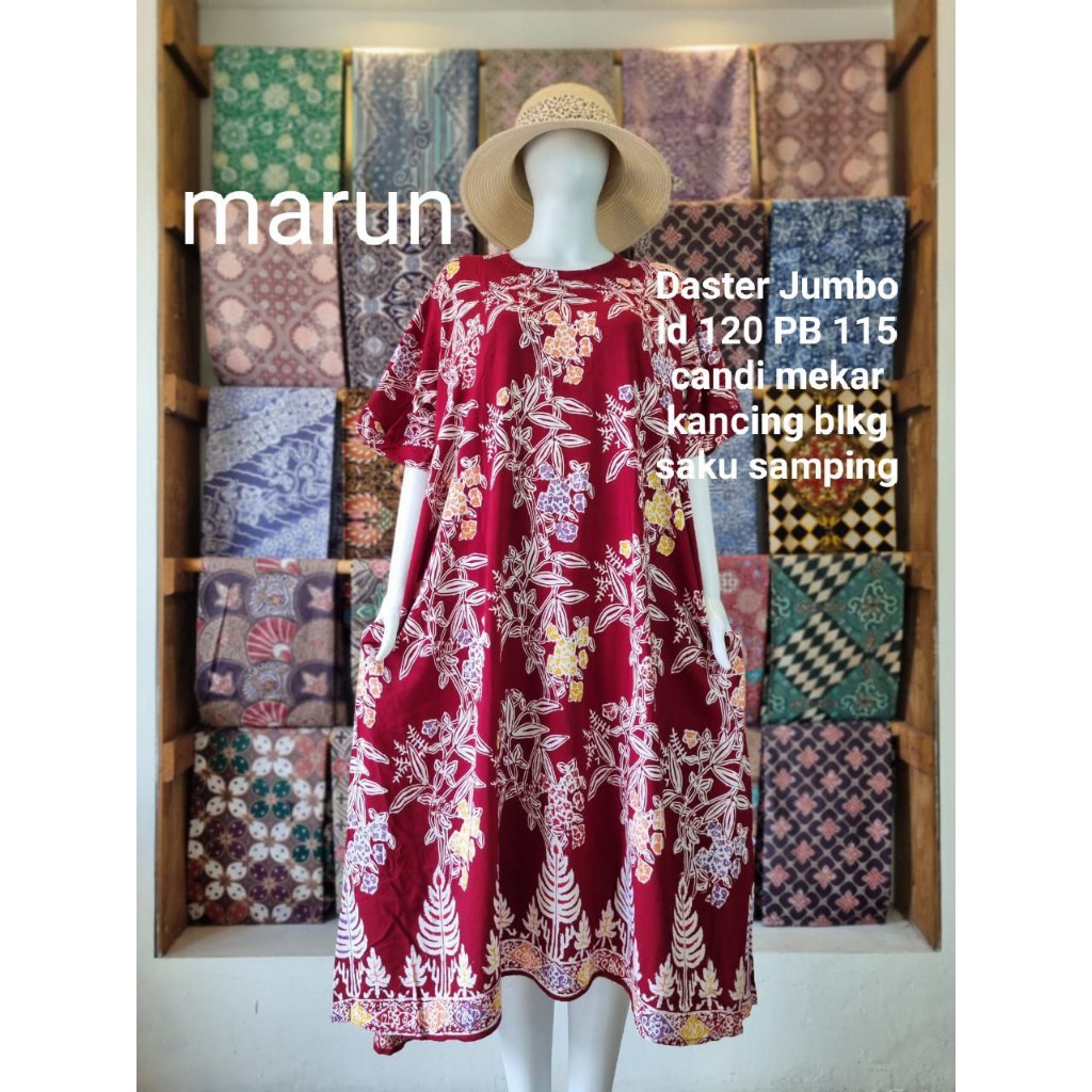 Jual Daster Jumbo Bunga Batik Cap Premium | Shopee Indonesia