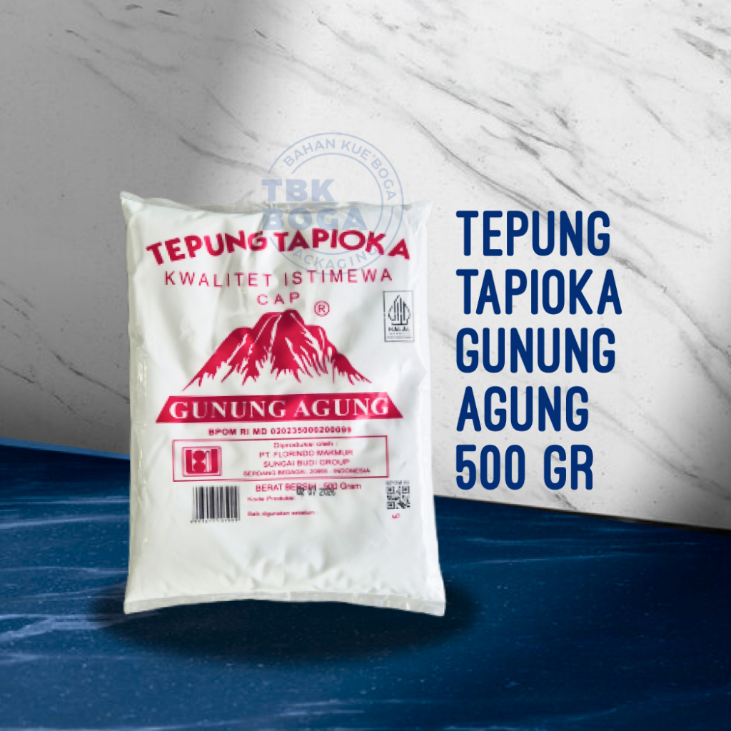 Jual Tapioka Gunung Agung ( 500 gr ) Tepung Kanji Cap Powder Bubuk ...