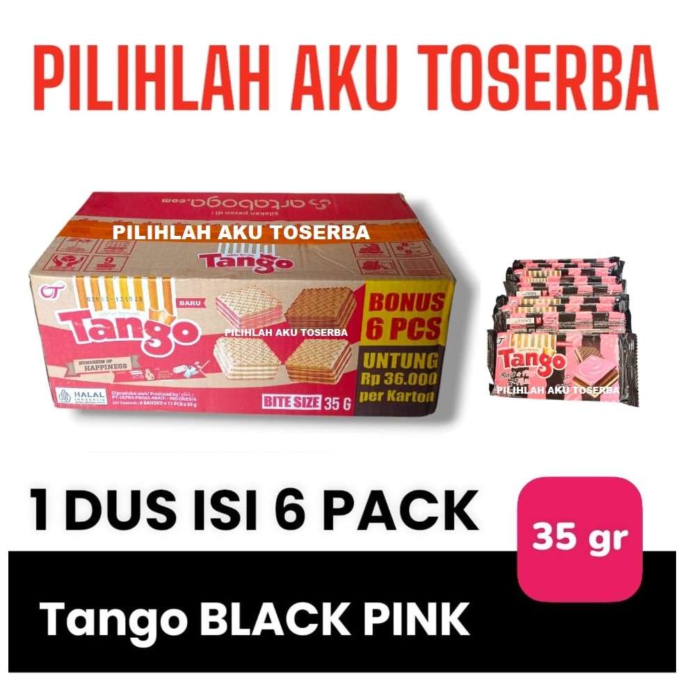 Jual Tango Wafer BLACK PINK 35 gr - ( HARGA 1 KARTON ISI 6 PACK ...