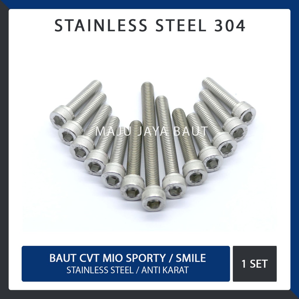 Jual Baut CVT Mio Sporty Stainless Steel Anti Karat 304 | Shopee Indonesia