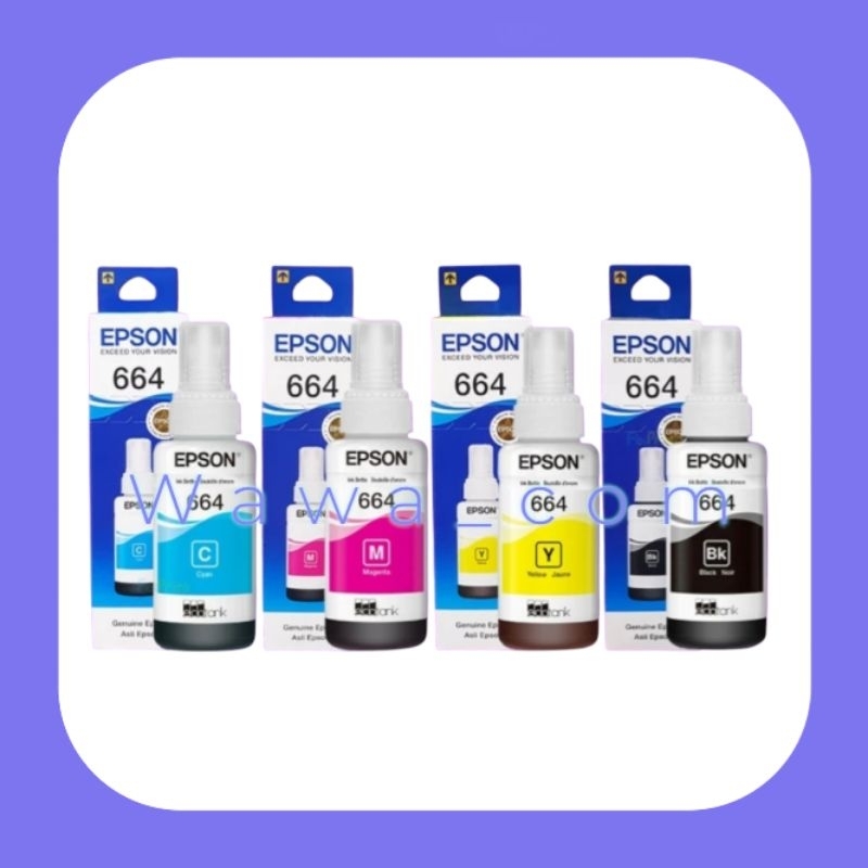 Jual TINTA EPSON 664 BLACK AND COLOR ORIGINAL FOR L100 L110 L120 L200 ...