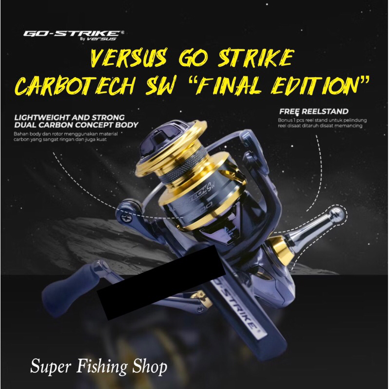 Jual Reel Versus Go Strike Carbotech SW FINAL EDITION Free Reel Stand ...