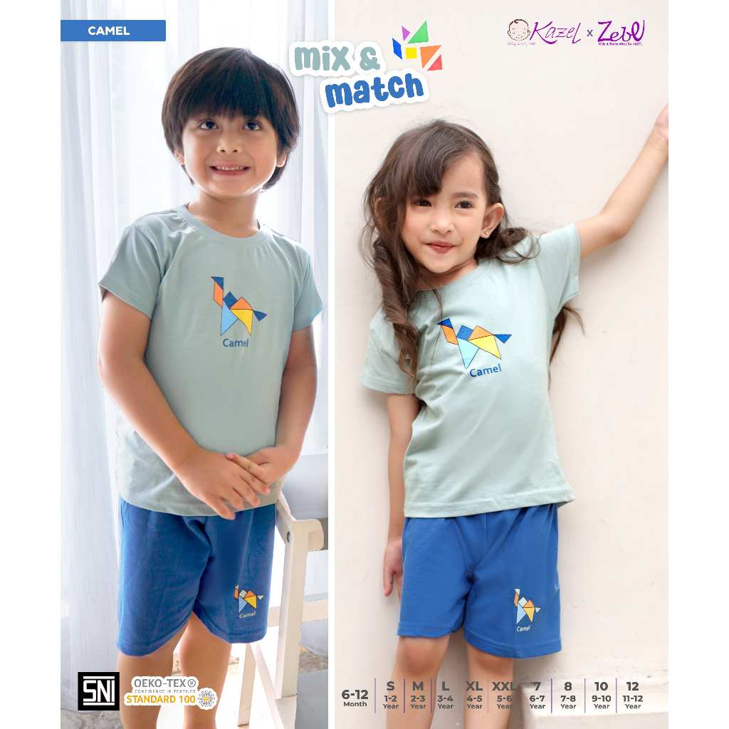 Jual Kazel x Zebe Setelan Pendek-Pendek Mix & Match Edition (1Stel) | Shopee Indonesia