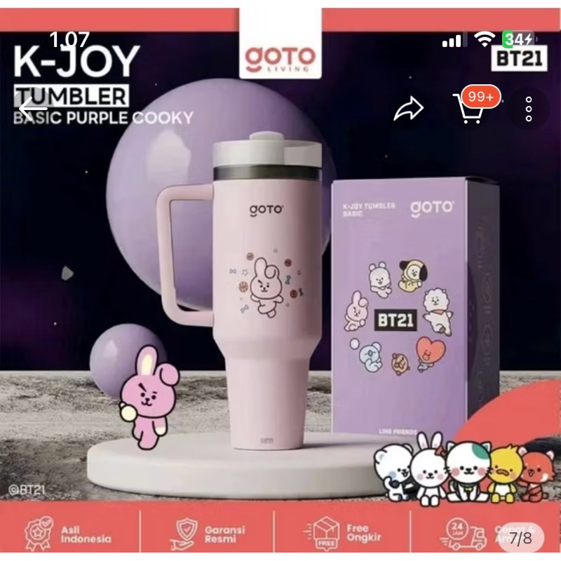 Jual GOTO Living X BT21 / Tumbler BT21 / Goto K-Joy X BT21 Tumbler ...