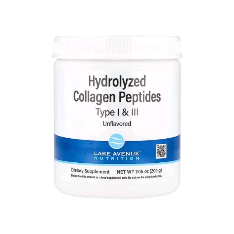 Jual Lake avenuae nutrition Hydrolyzed Collagen Peptides Type I & III Unflavored 7.05 oz (200 g ...