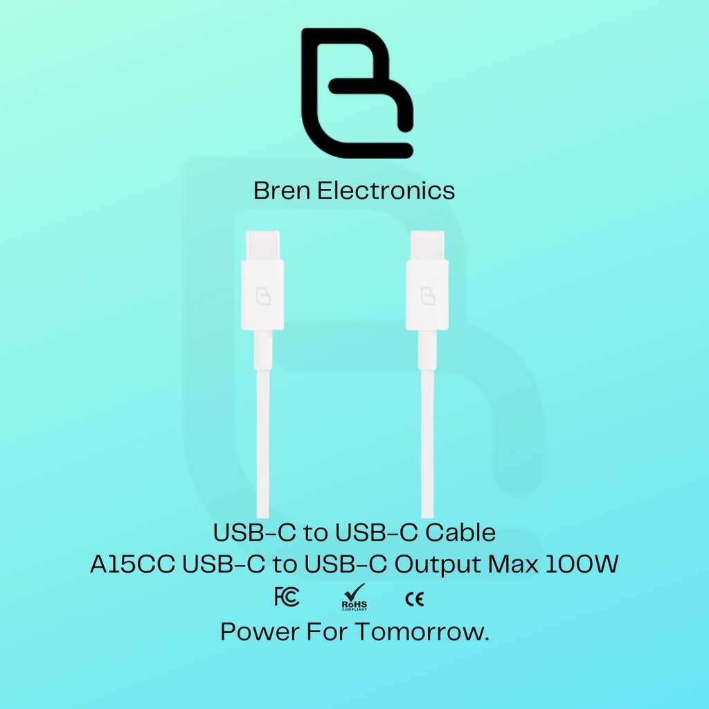 Jual BREN CABLE A15CC USB TYPE C TO TYPE C 100W 1.5M GARANSI RESMI ...