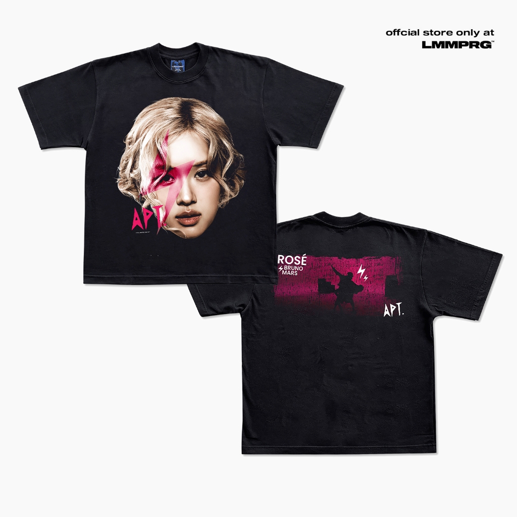 Jual KAOS BAJU ROSE BLACK PINK X BRUNO MARS APT T-SHIRT OVERSIZE | LMM PRG | Shopee Indonesia