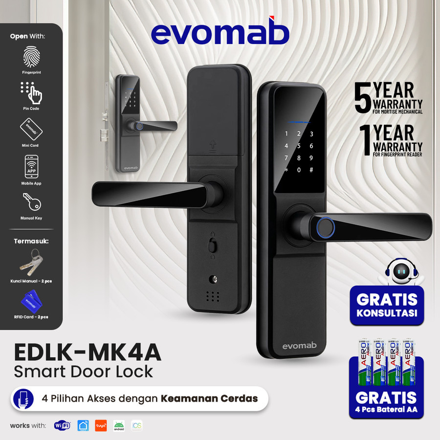 Jual Kunci Pintu Digital / Smart Door Lock Dengan Fingerprint Wifi dan ...