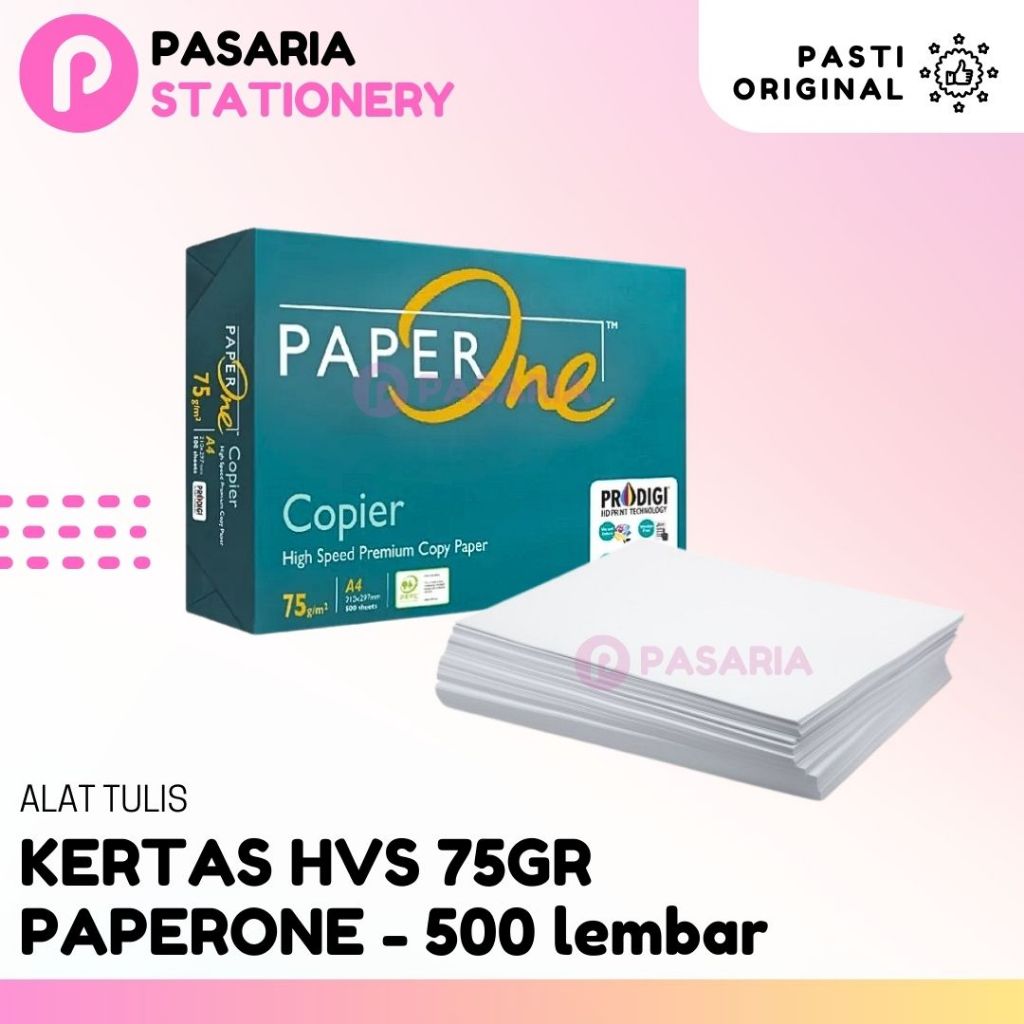 Jual Kertas HVS A4 Paperone 75 gr 500 Lembar/ 1 Rim Kertas A4 Paper One | Shopee Indonesia