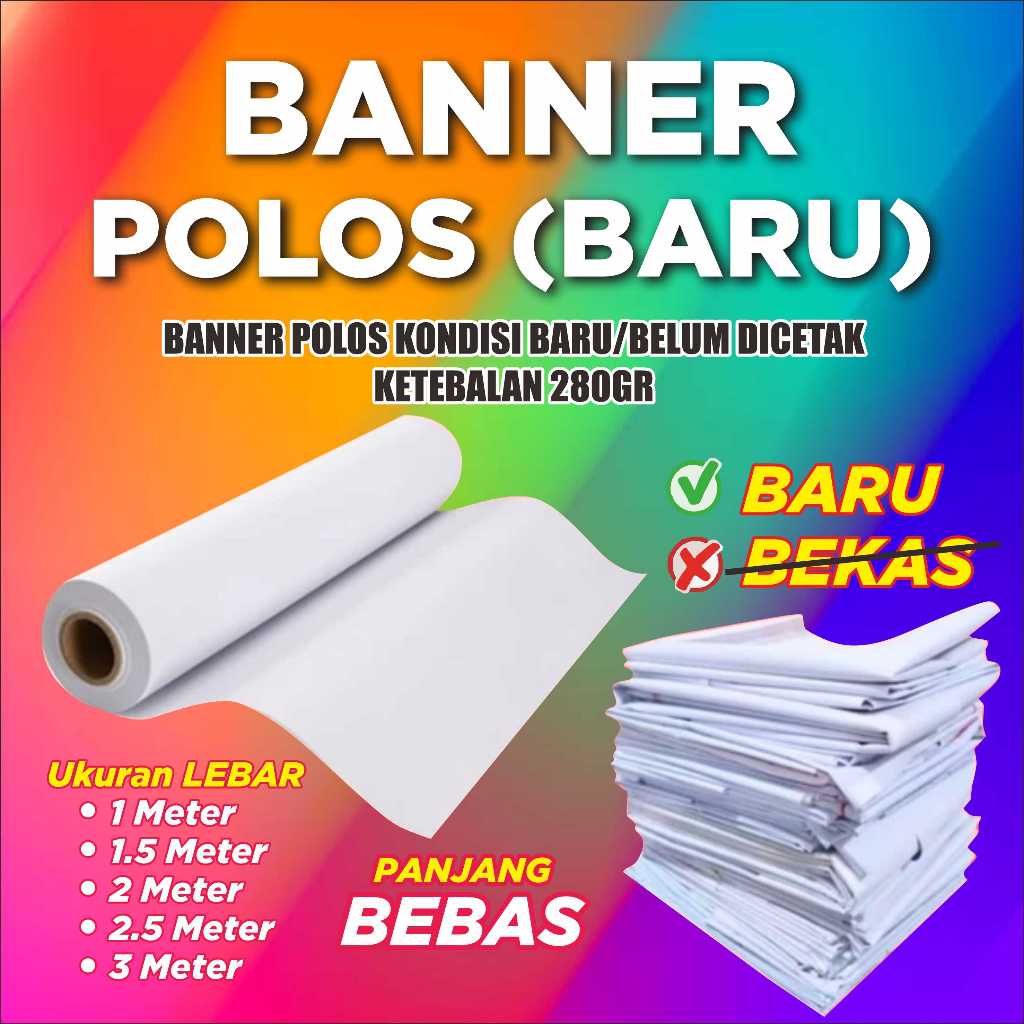 Jual BANNER KOSONG | FLEXI POLOS | BAHAN BANNER | BANNER POLOS | BAHAN ...