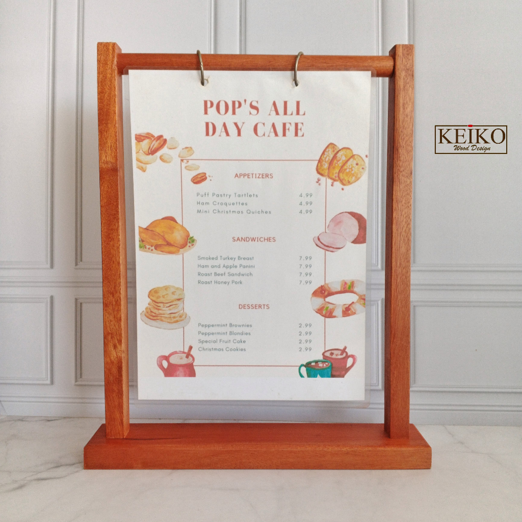 Jual Simple Table Tent A4 A5 | menu holder | menu stand | Gantungan ...