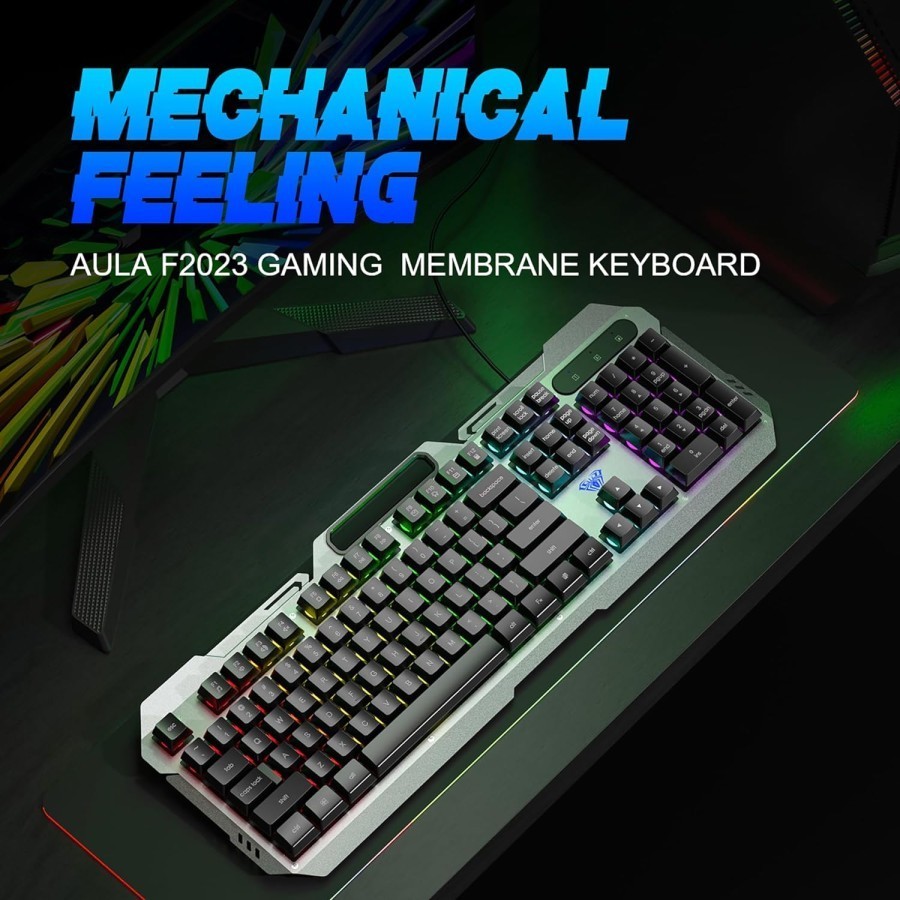 Jual Keyboard Gaming Membrane AULA Wired Wind Aula F2023 Rgb With ...