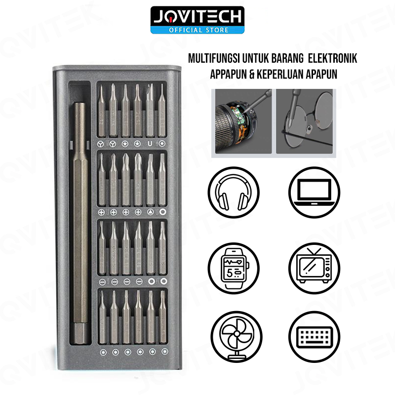 Jual Jovitech Obeng Set 24in1 Obeng Magnet Screwdriver Kit Hardware ...