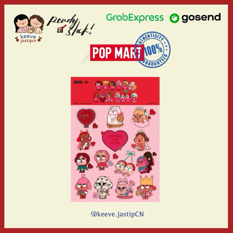 Jual POPMART CRYBABY CRYING FOR LOVE STICKER SHEET | Shopee Indonesia