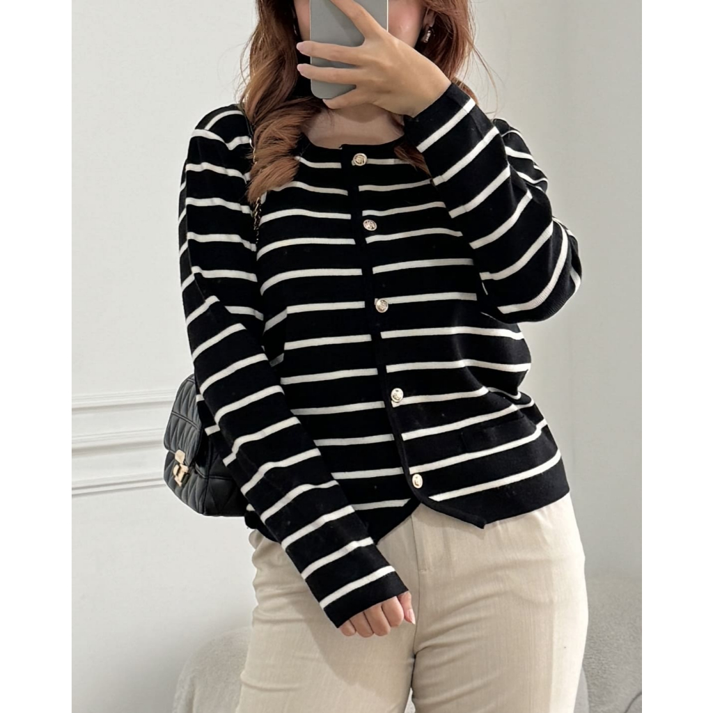 Jual PAYUBGT Atasan Cardigan Rajut Knit Outer Atasan Wanita Lengan Panjang Amy Cardy | Shopee ...