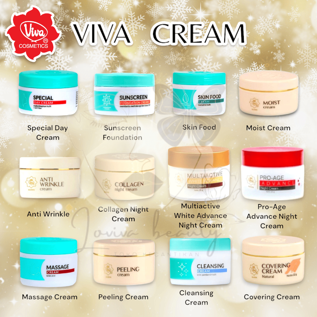 Jual Viva Cream Whitening/Special Day/Night/Sunscreen/Moist/Massage ...