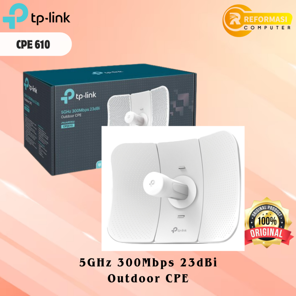 Jual TP-LINK CPE 610 TP-Link 5GHz 300Mbps 23dBi Outdoor CPE CPE610 ...