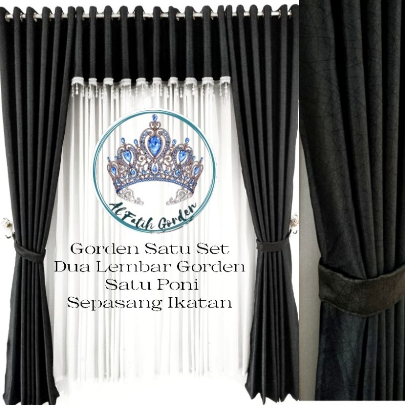 Jual Gorden Satu Set Lengkap Dengan Poni Ukuran Jendela Dan Pintu Ruang ...