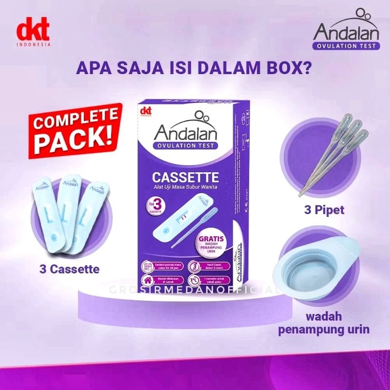 Jual ANDALAN OVULATION TEST ISI 3S - ANDALAN CASSETTE TES KESUBURAN UJI ...