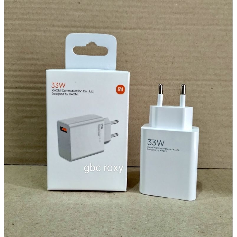 Jual ( GROSIR ) BATOK ADAPTOR KEPALA CHARGER CASAN XIAOMI MI 33W 33 WATT USB TURBO FAST CHARGING ...