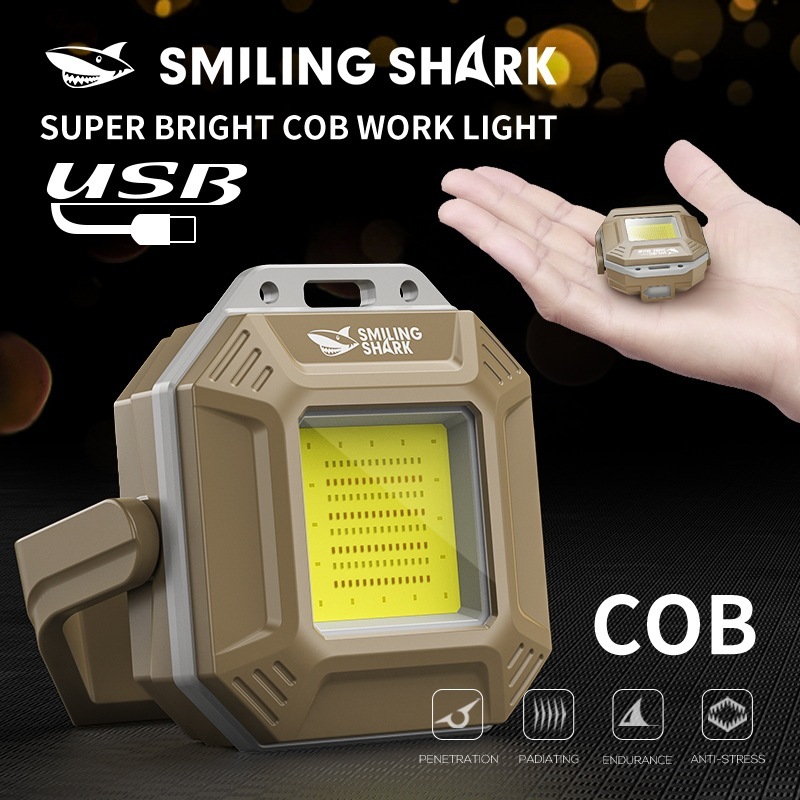 Jual SENTER SMILING SHARK TIP-067 COB MINI WORK LIGHT WHITE/YELLOW/RED ...