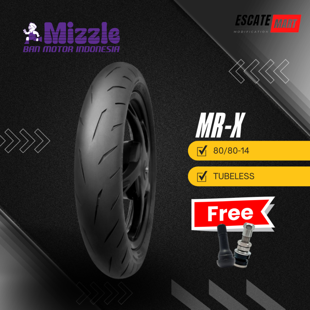 Jual MIZZLE MR-X 80/80-14 Tubeless - Ban Motor Mizzle MR-X 80/80 Ring ...