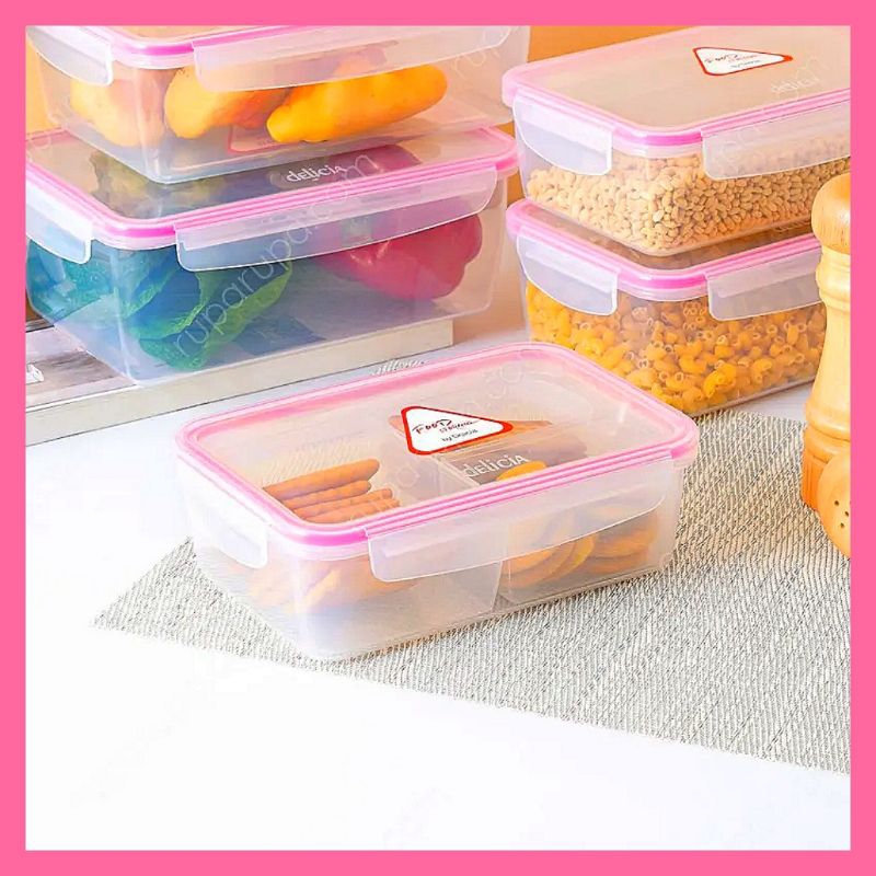 Jual lunch box delicia 1100ml ace hardware tempat makan ompreng 3 sekat ...